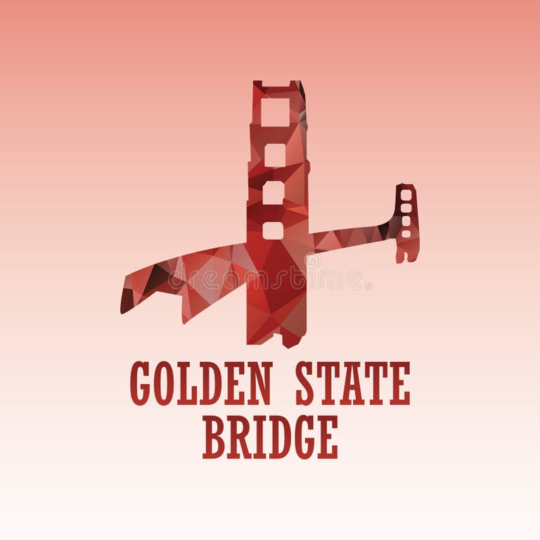 Golden State Bridge. Vector Illustration Decorative Design Stock Vector ...