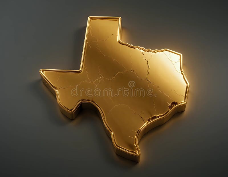 Golden State Outline on Dark Background with Cracks Stock Illustration ...