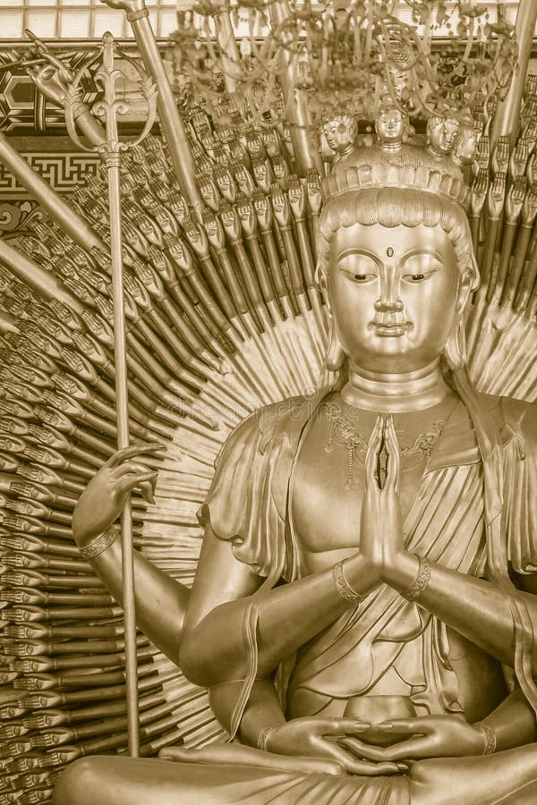Golden Statue of Guan Yin with 1000 Hands. Guanyin or Guan Yin I Stock ... Golden Statue of Guan Yin with 1000 Hands. Guanyin or Guan Yin I Stock ...