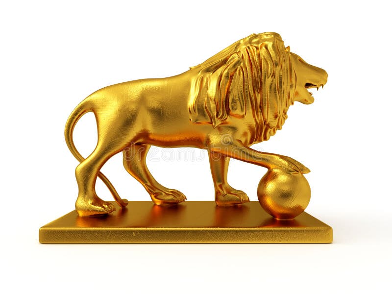 Golden Lion Statue
