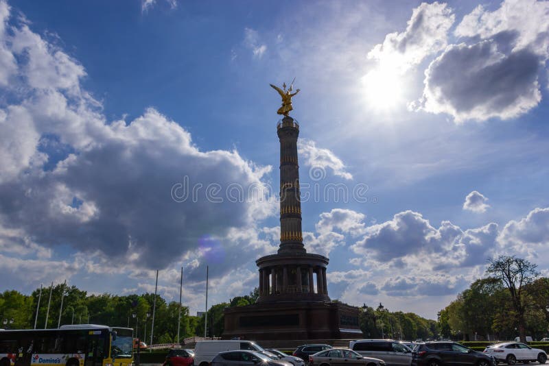 The Golden Statue of Victoria Editorial Photography - Image of ...