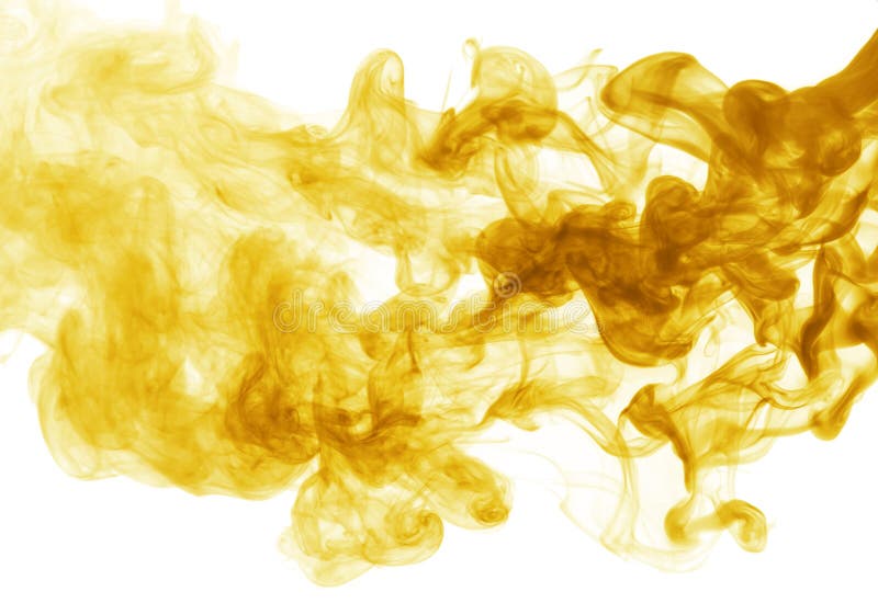 Golden Steam on the White Background Stock Photo - Image of smooth ...