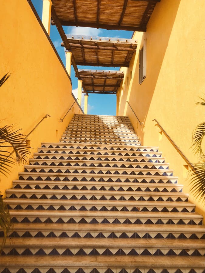 Golden Steps stock photo. Image of patterns, triangular - 221399506