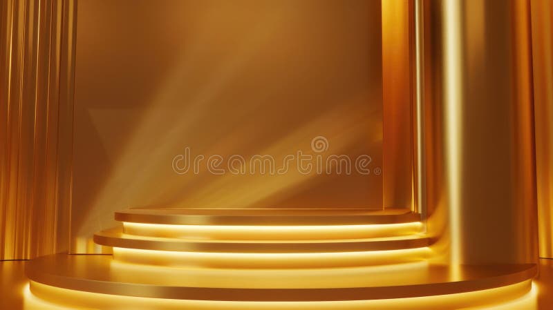 Golden Steps Illumination stock image. Image of artistry - 366088487