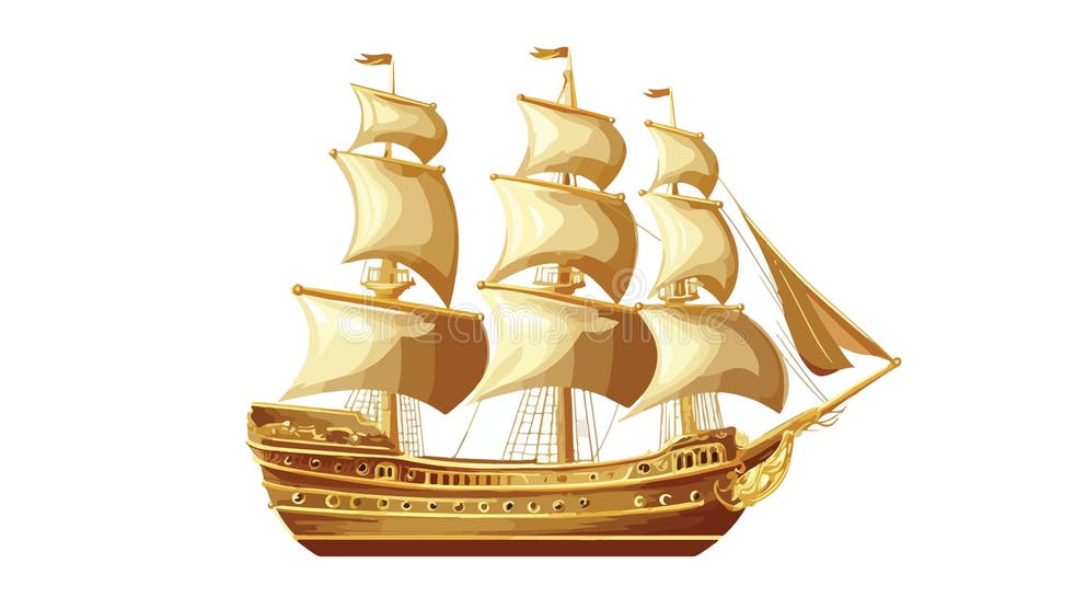 Golden Stern Vector Illustration Isolated: Elegant and Luxurious Design ...