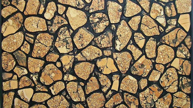 Golden Stone Mosaic Texture Background Wall Stock Image - Image of ...