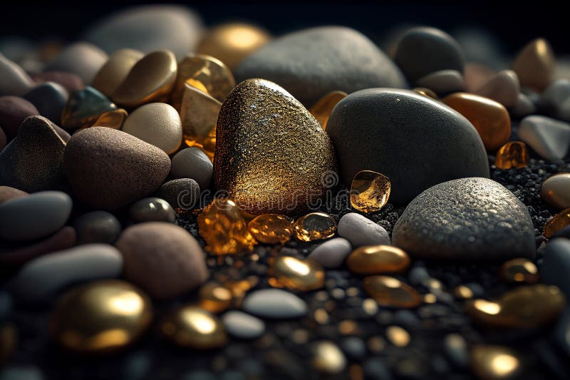 Golden stones stock illustration. Illustration of invertebrate - 272459567