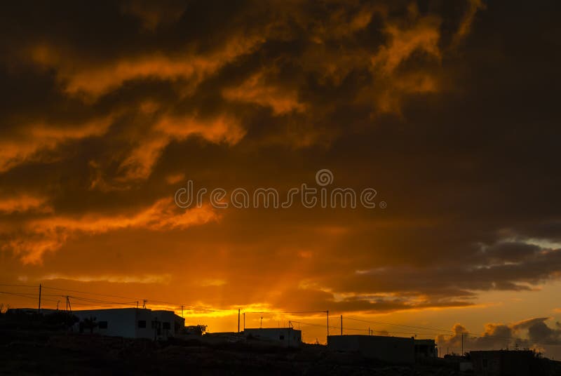 Golden Storm Clouds stock photo. Image of meteorology - 50697786