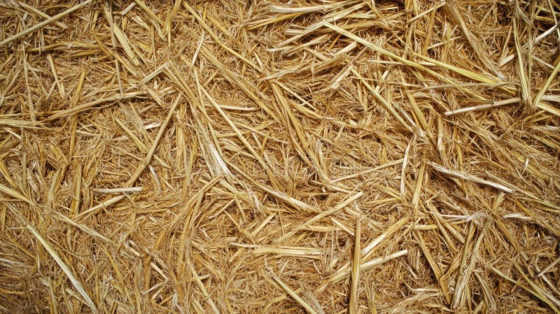Golden Hay Texture with Straw Stalks Creating Organic Background ...