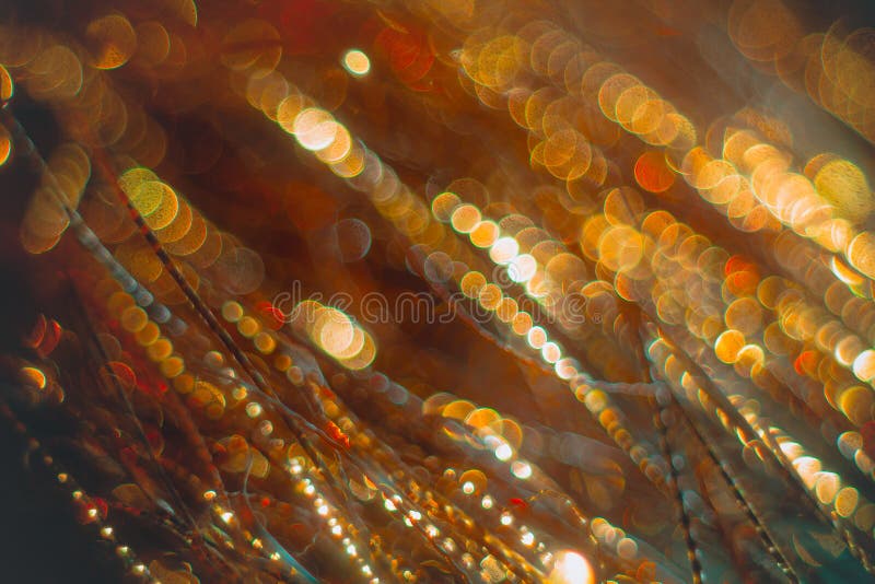 Golden Streamers with Sparkling Glitter - Christmas Holidays Hackground ...