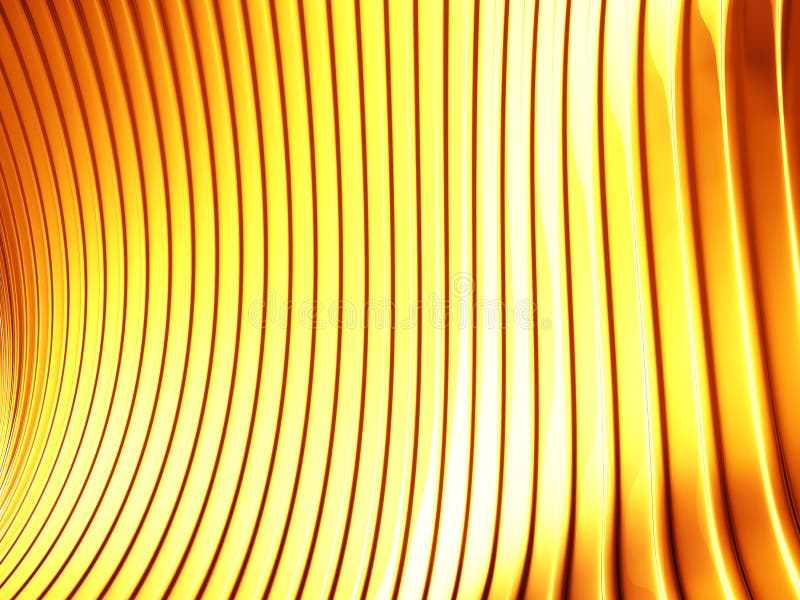 Golden Striped Waves Abstract Glossy Background Stock Illustration ...