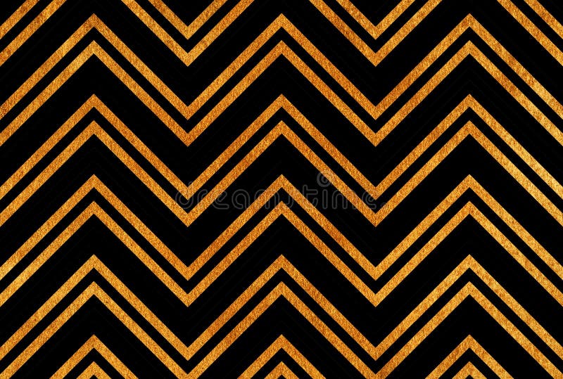 Golden Stripes Background, Chevron. Stock Illustration - Illustration ...