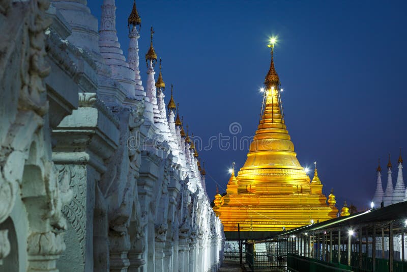Golden Stupa in Mandalay in Myanmar Stock Photo - Image of monastry ...