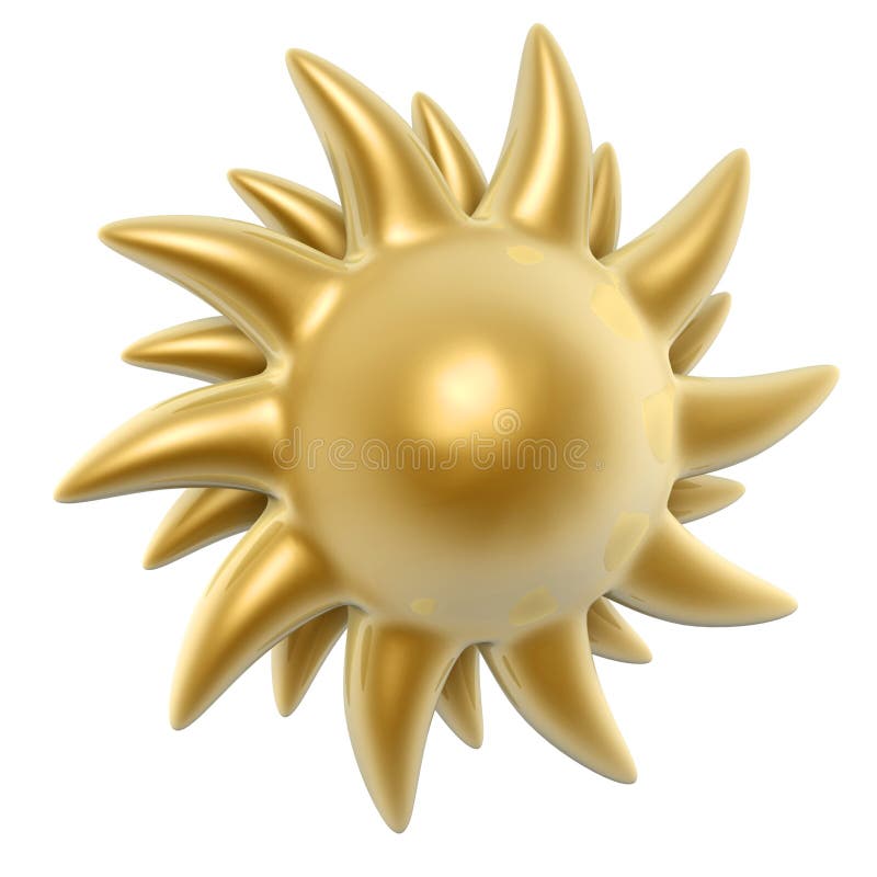 Golden Sun Icon stock illustration. Illustration of season - 23697474