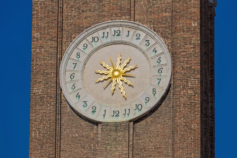 Golden Sun Clock stock photo. Image of building, gold - 163629976