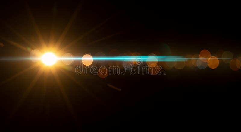 Golden Sun Flare Captivating Light, Lens, and Bokeh Effects Stock ...