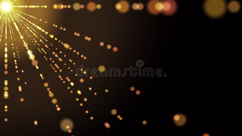 Golden Sun Ray. Computer Generated Abstract Background Stock ...