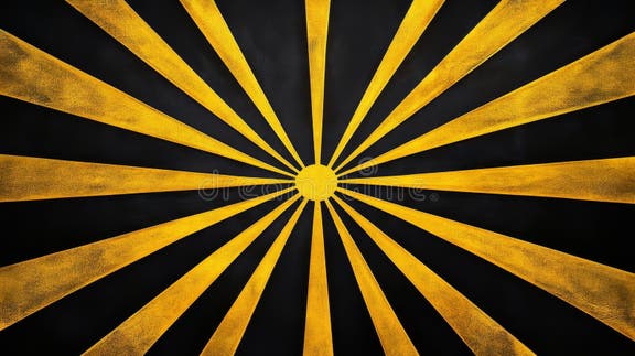 Golden Sunburst Pattern on Black Background a Striking Golden Sunburst ...