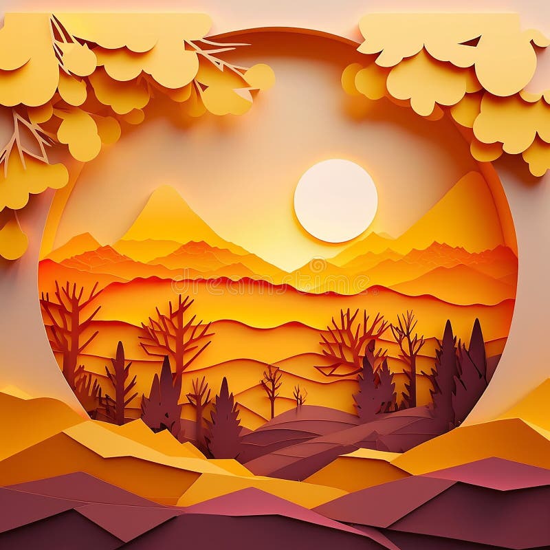 Golden Sunrise a Beautiful Sunrise Scene with Golden. Generative AI ...