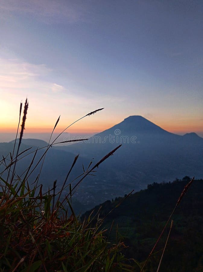 Golden Sunrise from Sikunir in Dieng Central Java Stock Image - Image ...