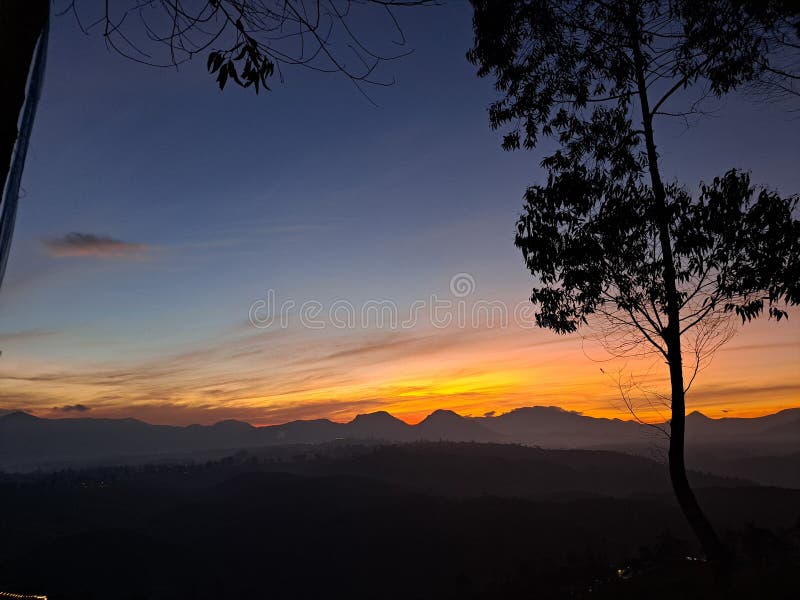 Golden Sunrise from Taman Langit Hills Stock Photo - Image of taman ...