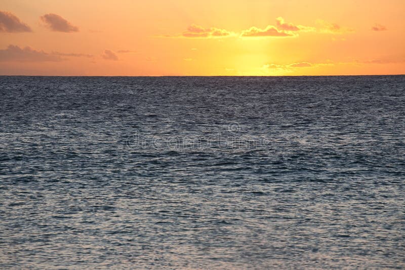 Golden Sunset at Atlantic Ocean Stock Image - Image of blue, relaxation ...
