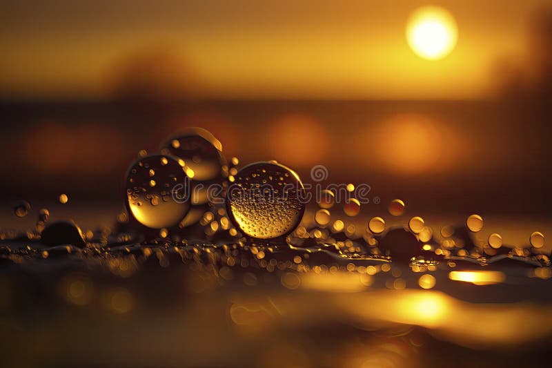 Golden Sunset: a Cinematic View of Nature. Stock Illustration ...