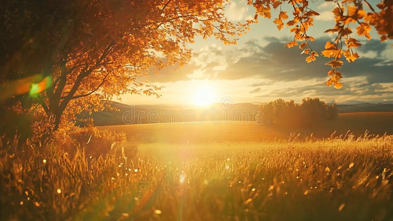 Golden Sunset Illuminating a Dandelion Field, Evoking Feelings of ...