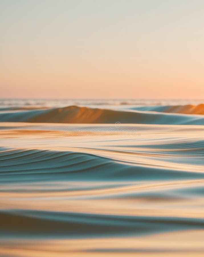 Golden Sunset Sea Waves Abstract Background Animation Stock Image ...