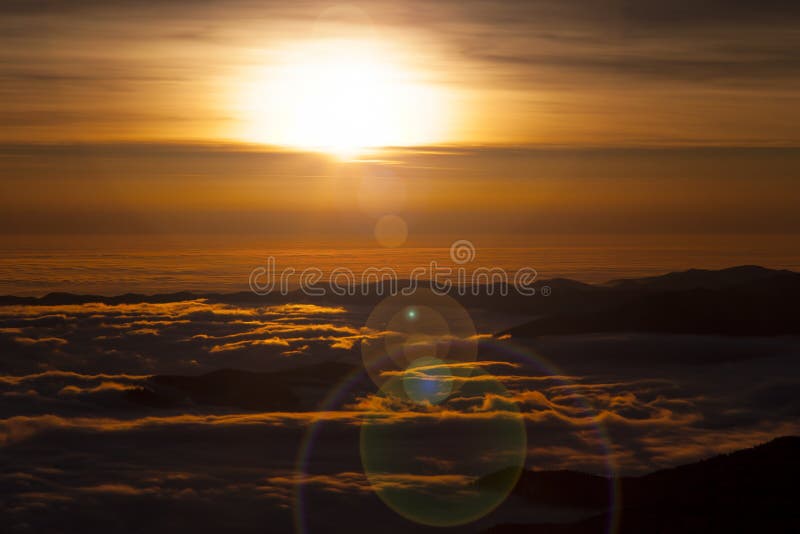 Golden Sunset with Sun Rays Stock Photo - Image of light, summer: 111456522