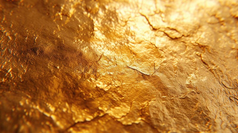 Golden Surface with Luxurious Shimmer and Textured Details. Stock Photo ...