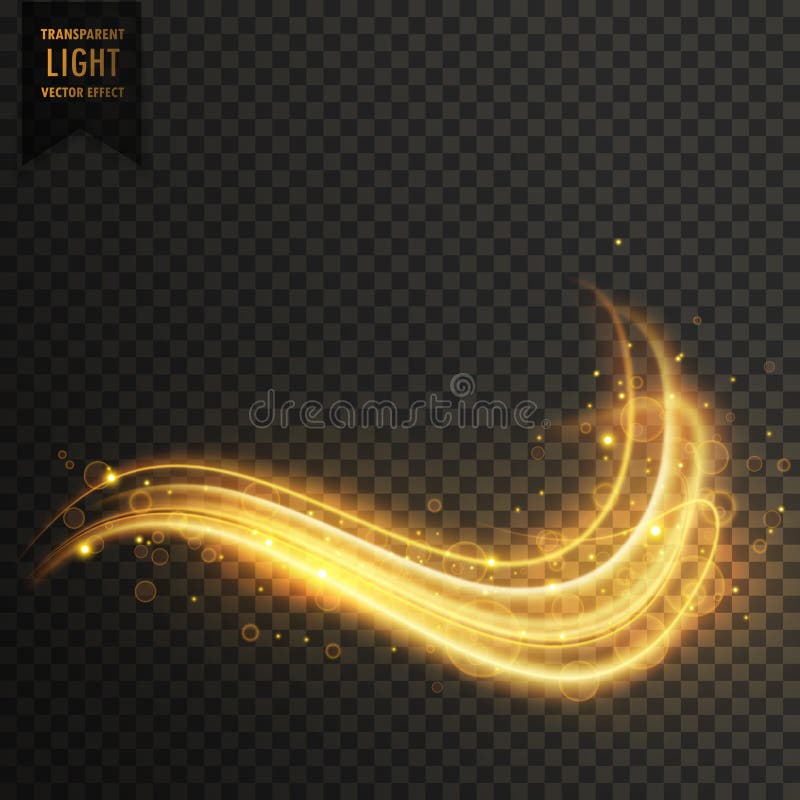 Golden Swirl Magic Light Effect Vector Stock Vector - Illustration of ...