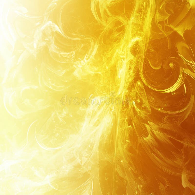 Golden Swirls Light Creating Abstract Dynamic Pattern Yellow Energy ...