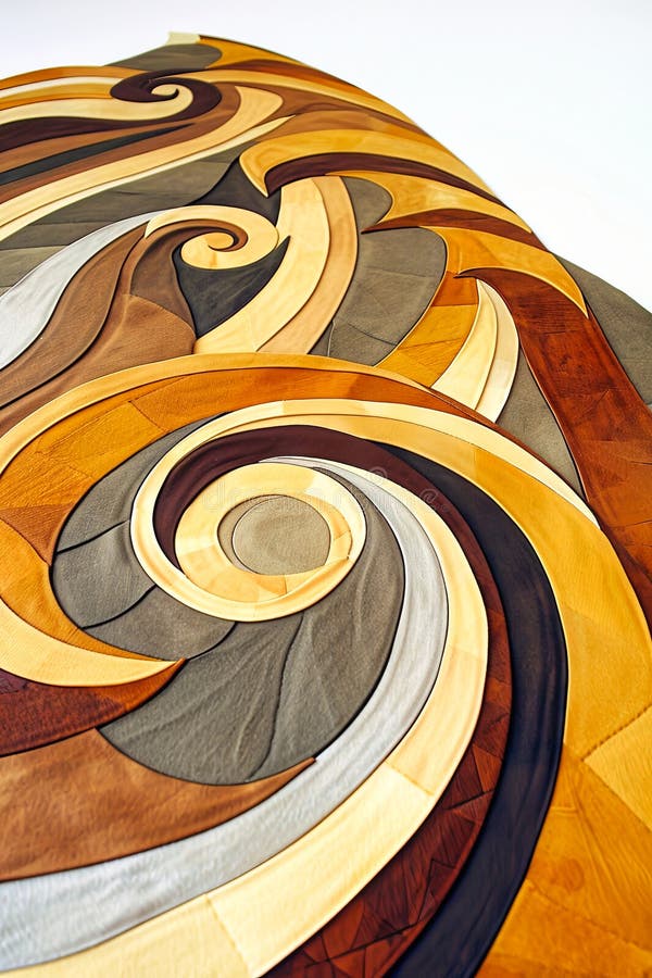 Golden Swirly Design on White Background Stock Photo - Image of stylish ...