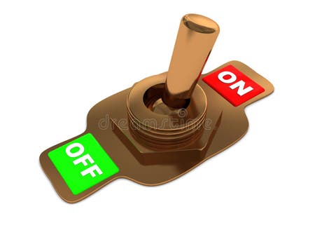 Golden switch stock illustration. Illustration of perspective - 9896498