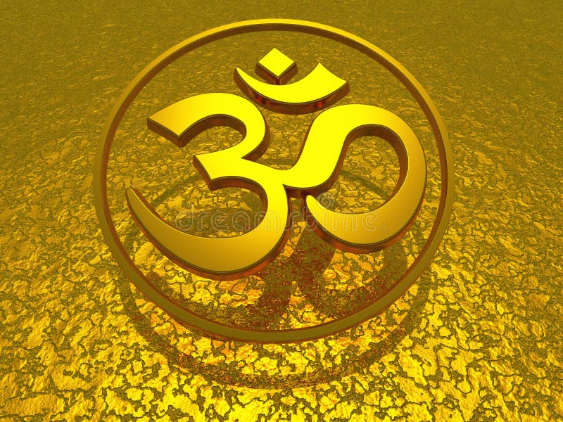 Golden om stock vector. Illustration of ceremony, illustration - 15871046