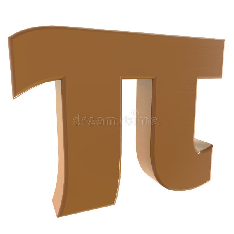 Golden Pi Symbol stock illustration. Illustration of math - 81770291