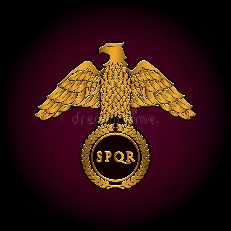 Golden Symbol of a Roman Eagle Vector Illustration. Stock Vector ...