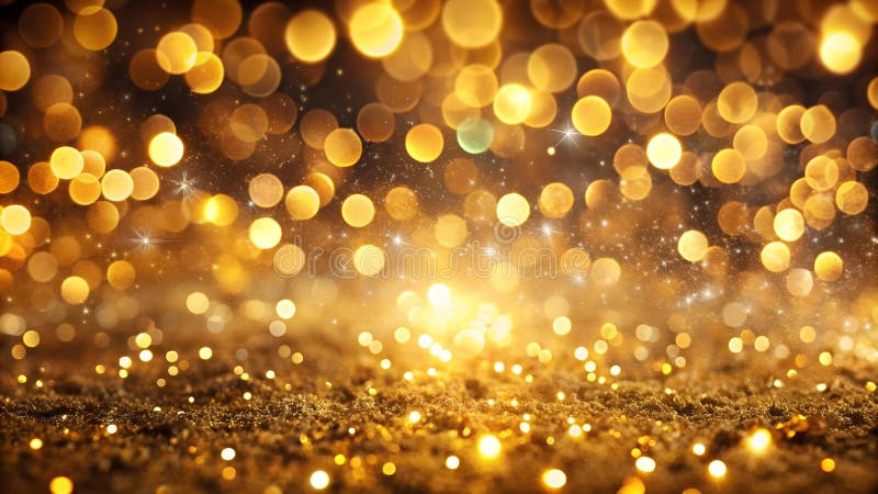Golden Symphony of Shimmering Lights AI Generated Stock Illustration ...