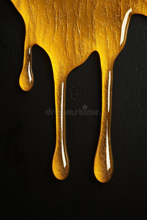 Golden Syrup Drips Elegantly from a Surface Creating a Stunning ...