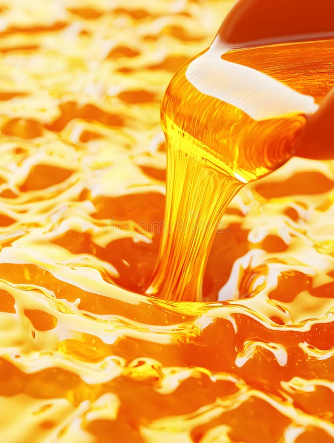 Golden Syrup Flowing Textured Surface Stock Photos - Free & Royalty ...