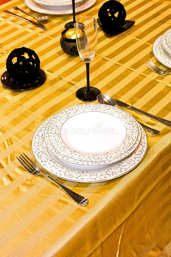 Golden table stock photo. Image of christmas, golden - 16709804