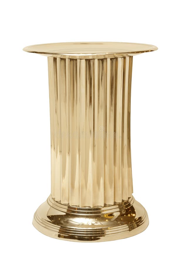 Golden table stock image. Image of crome, furniture, decorate - 25885069