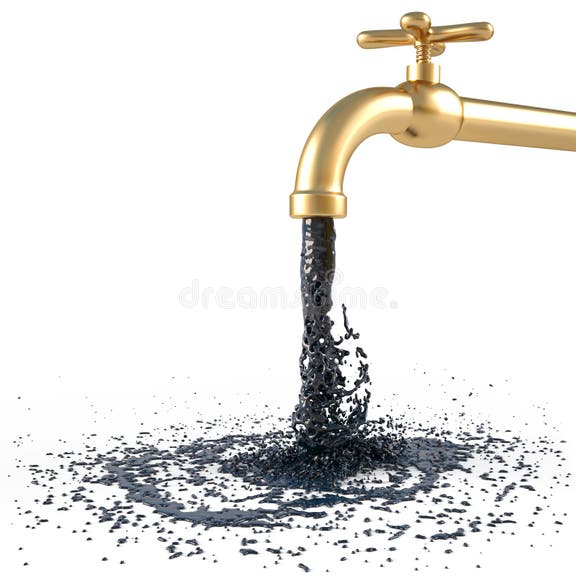 Golden tap stock illustration. Illustration of flow, pipeline - 22754228