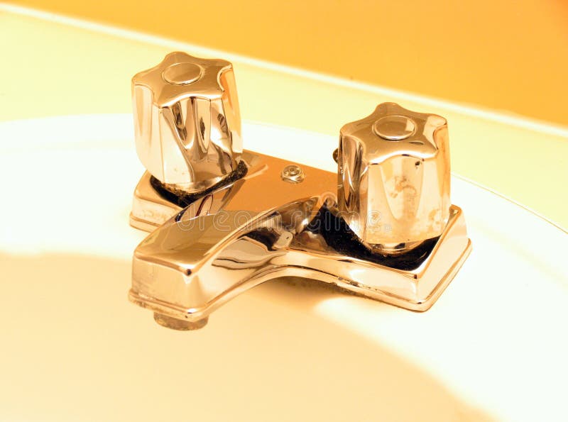 Golden Taps stock photo. Image of cold, golden, bath, hands - 43136
