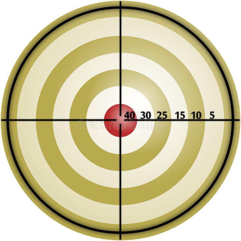 Golden target stock illustration. Illustration of point - 40329406