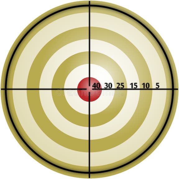 Golden target stock illustration. Illustration of point - 40329406