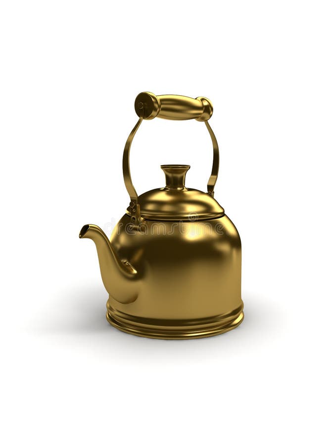 Golden teapot stock illustration. Illustration of teapot - 46796906
