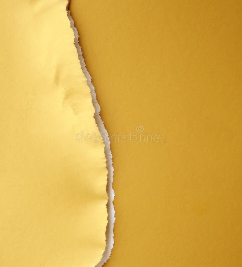 Golden Tear Paper Use As Background Stock Photo - Image of line ...