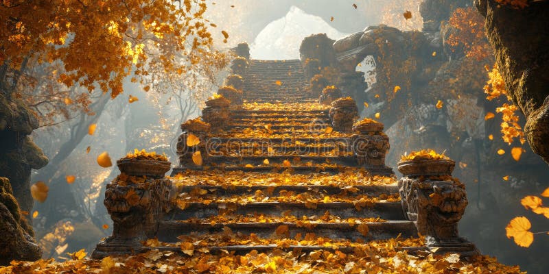 Golden Temple a Breathtaking Fantasy Image Stock Illustration ...